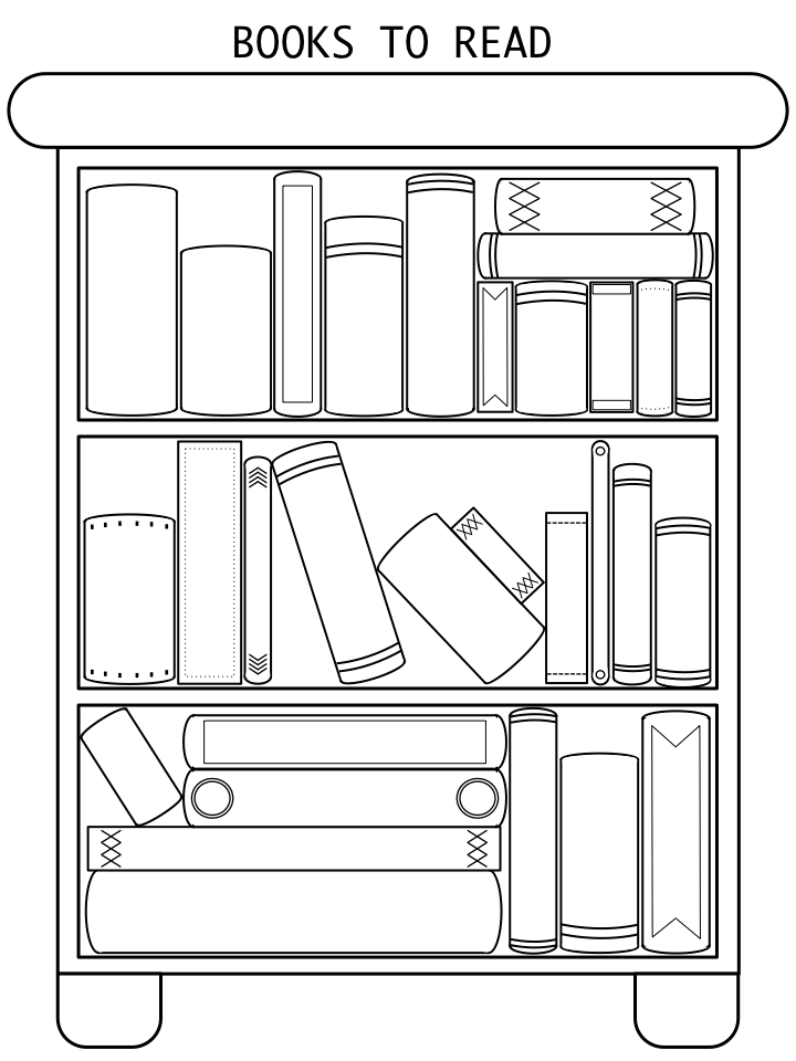 Blank Bookshelf Printable